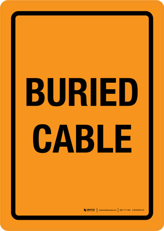 Buried Cable Portrait - Wall Sign
