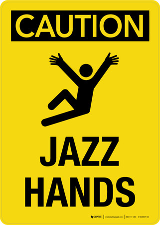 Jazz Hands Portrait - Wall Sign