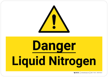 Danger: Liquid Nitrogen Hazard Icon Landscape - Wall Sign | Creative ...