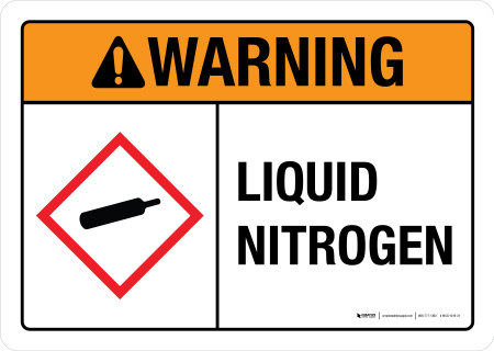Warning: Liquid Nitrogen Landscape - Wall Sign