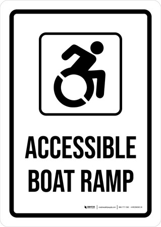 Accessible Boat Ramp Portrait - Wall Sign | Creative Safety Supply