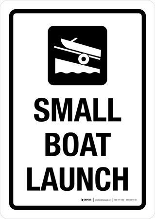 Small Boat Launch Portrait - Wall Sign