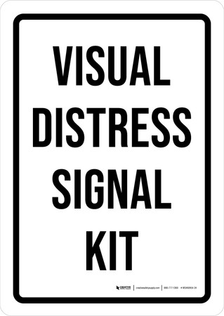 Visual Distress Signal Kit Portrait - Wall Sign