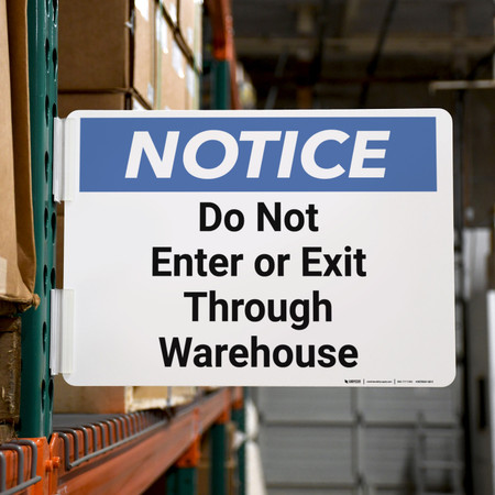 Notice: Do Not Enter or Exit Through Warehouse Landscape - Double-Sided ...