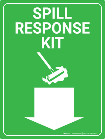 Spill Response Kit Portrait - Wall Sign