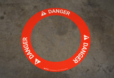 OSHA Danger - Circular Floor Sign Ring | Creative Safety Supply