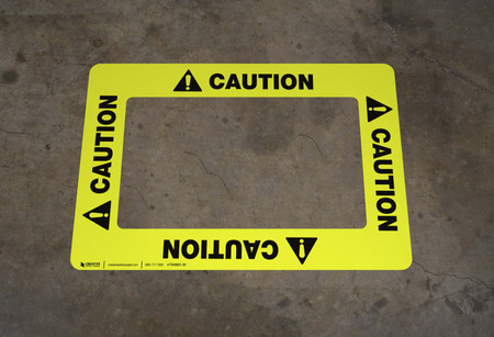 OSHA Caution - Rectangular Floor Sign Frame | Creative Safety Supply