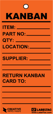 Orange Kanban Tags | Creative Safety Supply