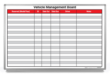Vehicle Management Board Whiteboard