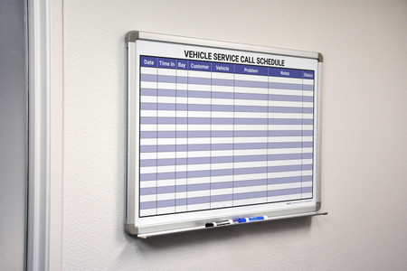 Vehicle Service Call Board Whiteboard