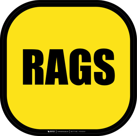 Rags - Rounded Square Floor Sign
