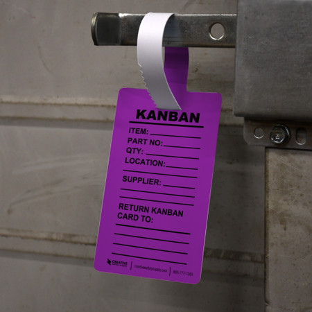 Kanban Purple - Self-Locking Hang Tag | Creative Safety Supply