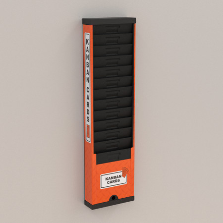 Kanban Card Rack - Orange Diamond Plate | Creative Safety Supply