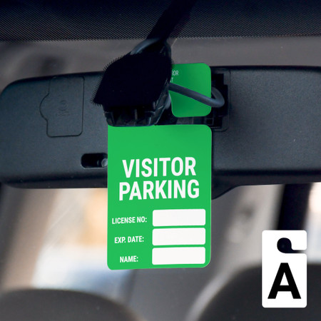 Visitor Parking - License No/Exp Date/Name - Car Permit Parking Tag ...