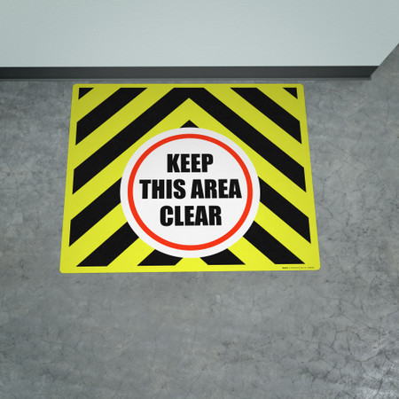 Keep This Area Clear Landscape - Large Floor Sign