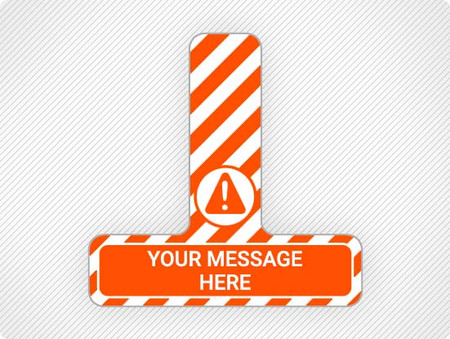 Custom Floor Sign T Corners - Creative Safety Supply
