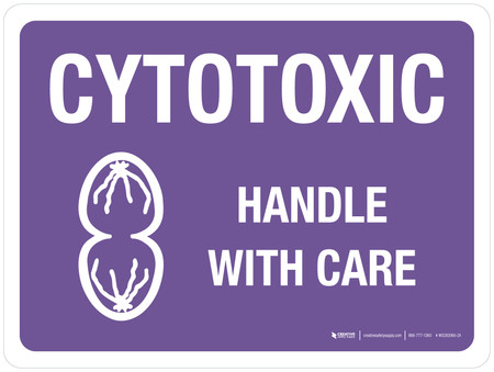 Cytotoxic - Handle With Care Landscape - Wall Sign
