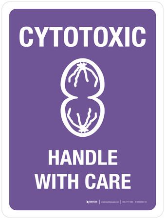 Cytotoxic - Handle With Care Portrait - Wall Sign