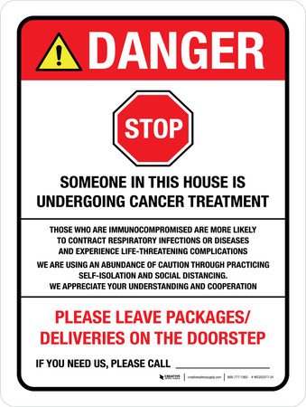 Danger Chemotherapy Waste Landscape - Wall Sign | Creative Safety Supply