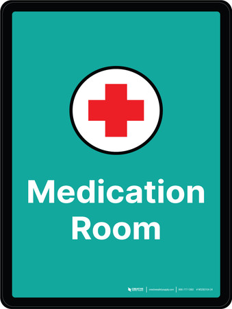 Medication Room Portrait - Wall Sign