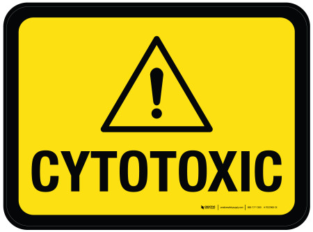 Cytotoxic Rectangle Yellow - Floor Sign