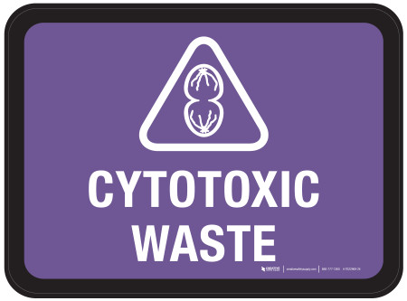 Cytotoxic Waste Rectangle - Floor Sign
