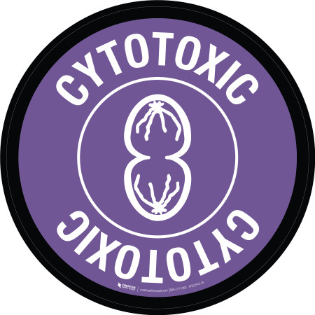 Cytotoxic Purple Circular - Floor Sign