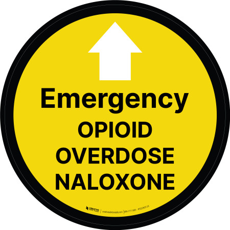 Emergency Opioid Overdose Naloxone Circular - Floor Sign