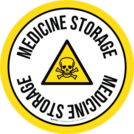 Medicine Storage Circular - Floor Sign
