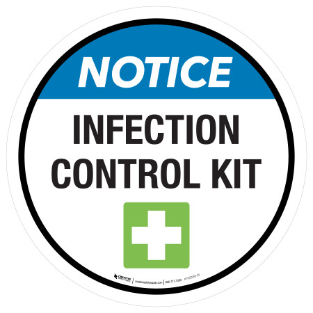 Notice - Infection Control Kit Circular - Floor Sign