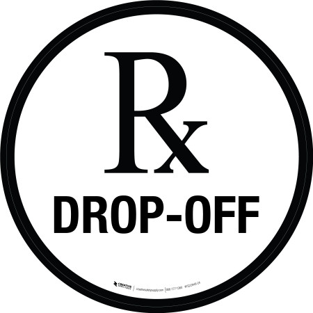 Prescribed Drug Rx Drop-off Circular - Floor Sign