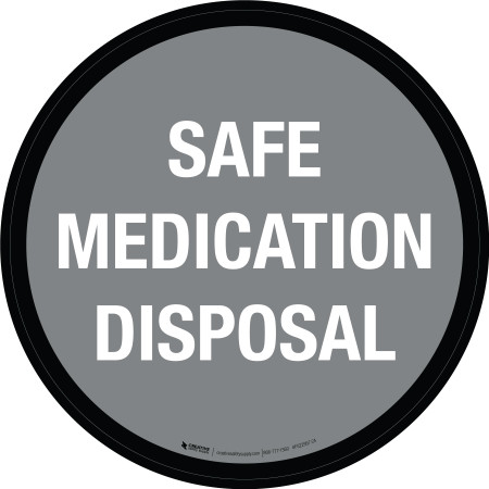 Safe Medication Disposal Circular - Floor Sign