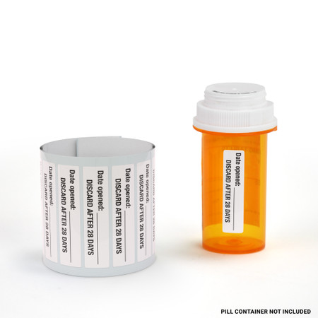 Date Opened Discard After 28 Days - Pharmaceutical Auxiliary Label