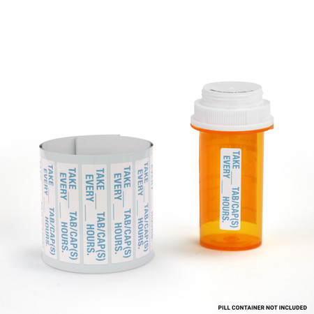 Take Tab Cap(s) Every Hours - Pharmaceutical Auxiliary Label | Creative ...