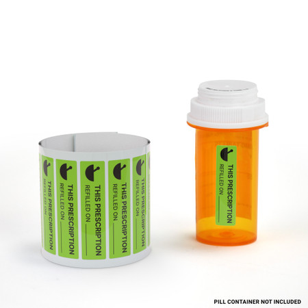 This Prescription Refilled On _ (Write On) - Pharmaceutical Auxiliary Label