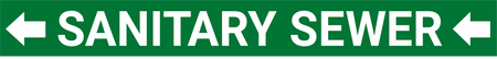 Pre-Printed Sanitary Sewer Pipe Marking Labels