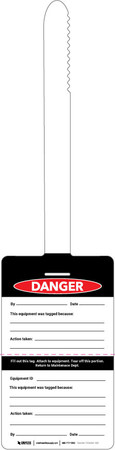 Danger - Self-Locking Tear-Off Tag