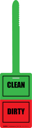 Clean/Dirty - Self-Locking Tear-Off Tag