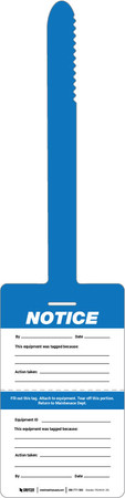 Notice - Self-Locking Tear-Off Tag | Creative Safety Supply
