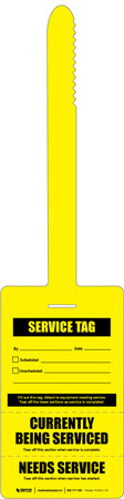 Service Tag: Currently Being Serviced/Needs Service Yellow - Self ...