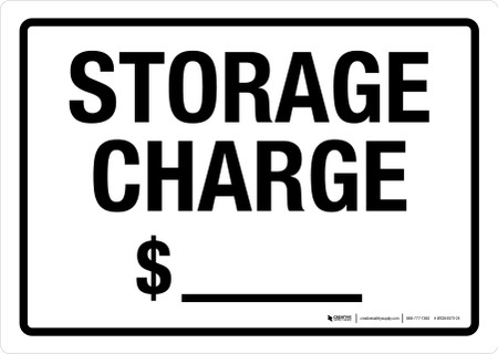 Storage Charge Landscape - Wall Sign