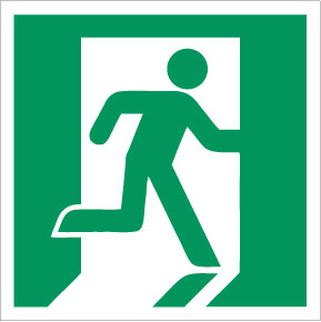Emergency Exit Right Safe Condition - IMO Glow Label | Creative Safety ...