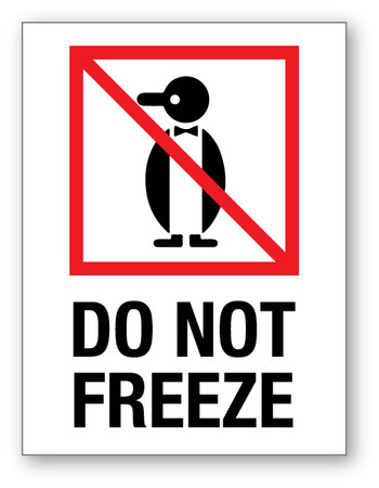 Do Not Freeze with Icon - Shipping Label