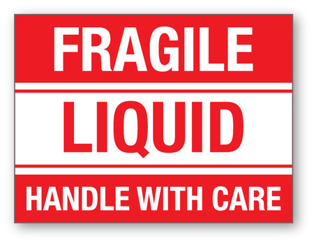 Fragile-Liquid: Handle With Care Red - Shipping Label | Creative Safety ...