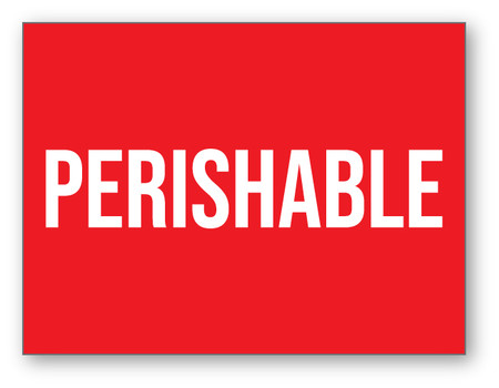 Perishable Red - Shipping Label