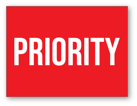 Priority Red - Shipping Label
