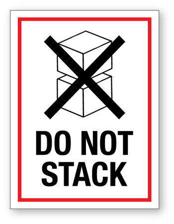 Do Not Stack with Icon - Shipping Label