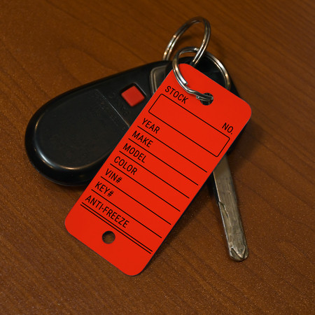 Stock No.-Anti Freeze Red - Auto Dealership Key Tags