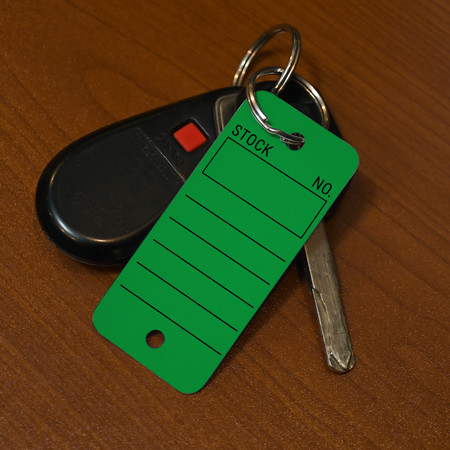 Stock-No.-Blank Green - Auto Dealership Key Tags | Creative Safety Supply