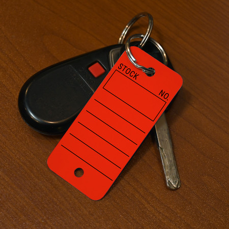 Stock-No.-Blank Red - Auto Dealership Key Tags | Creative Safety Supply